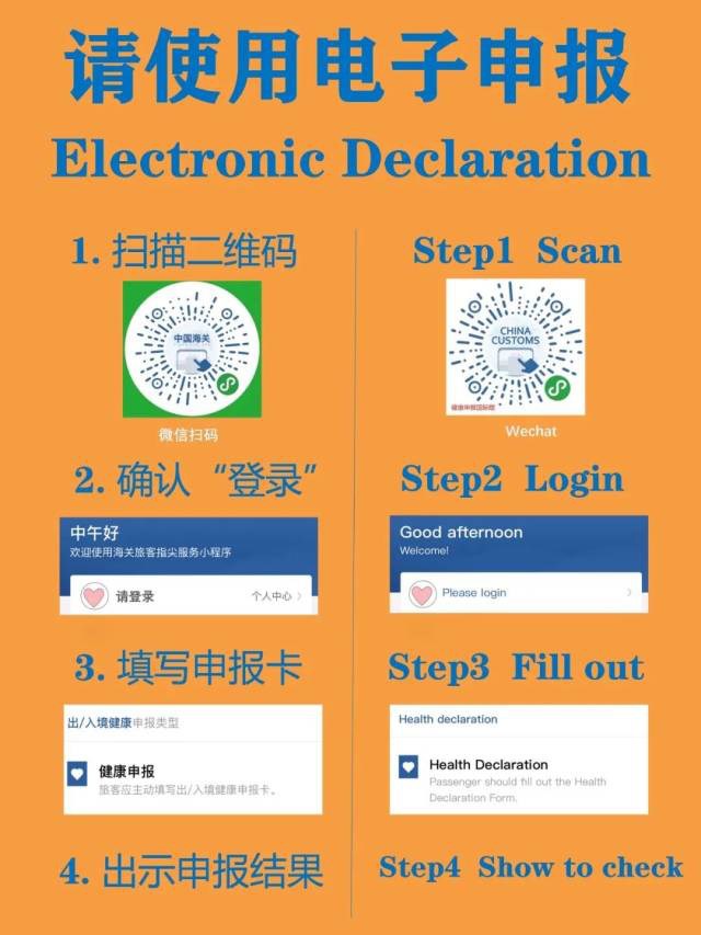 China Customs Health Declaration Form - Form example download